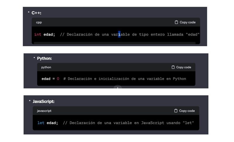 VARIABLES en programacion. Definición y ejemplos!!!